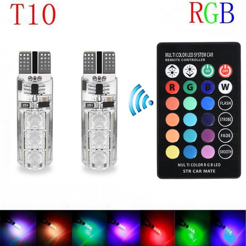RGB T10 W5W Led 194 168 W5W 5050 SMD Car Dome Reading Light Automobiles ...