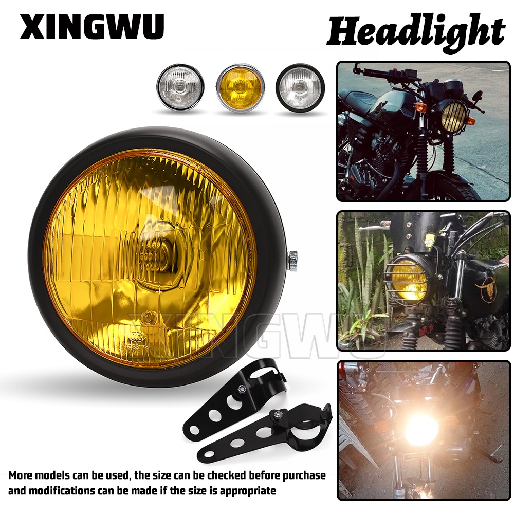 XINGWU Universal Retro Vintage Headlights Motorcycle Headlight Retro ...