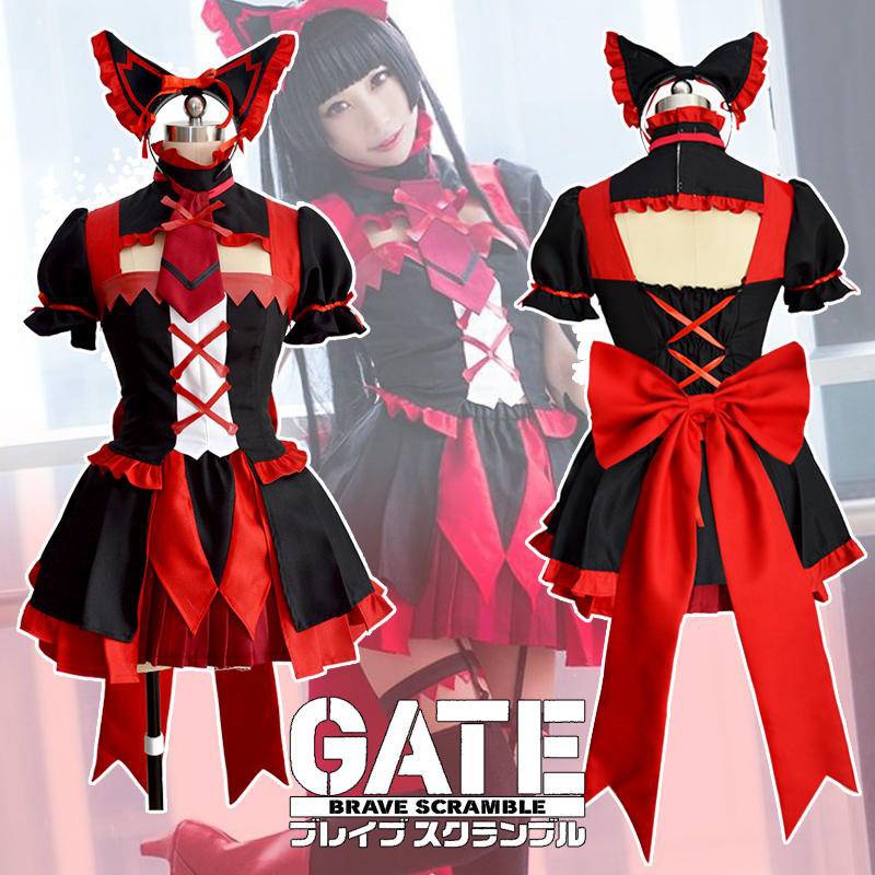 GATE brave scramble Rory Mercury cosplay costume Dark Death Lolita COS ...