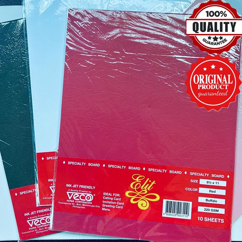 Veco Elit Buffalo Board Paper 220gsm 10sheets per pack | Shopee Philippines