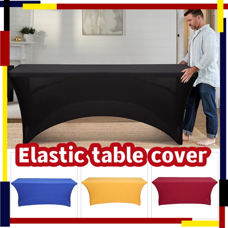 4FT6FT Elastic Table Cover Outdoor Wedding Event Rectangle Elastic ...