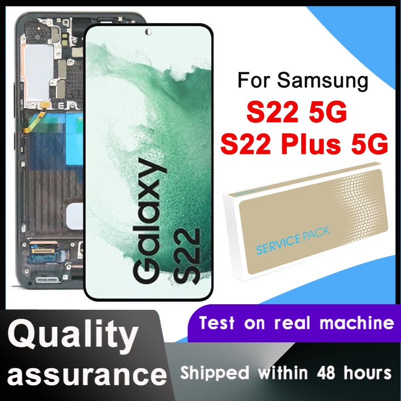 Original AMOLED For Samsung Galaxy S22 5G SM-S901 SM-S901B/DS LCD Touch Screen S22 5G S. 22 Plus ...