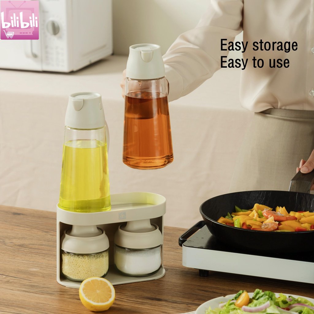 Bilibili 5pcs Set Seasoning Jar Oil Bottle Condiments Organizer ...