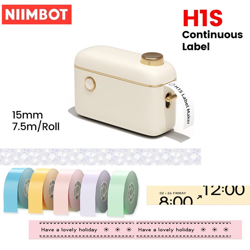 Niimbot H1S Label Paper Mini Thermal Printer Stickers Adhesive Label ...