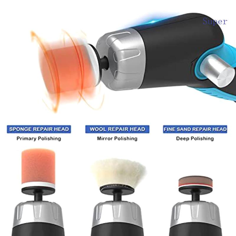 Super Cordless Car Buffer Polisher Mini Portable Polisher Tool for Car ...