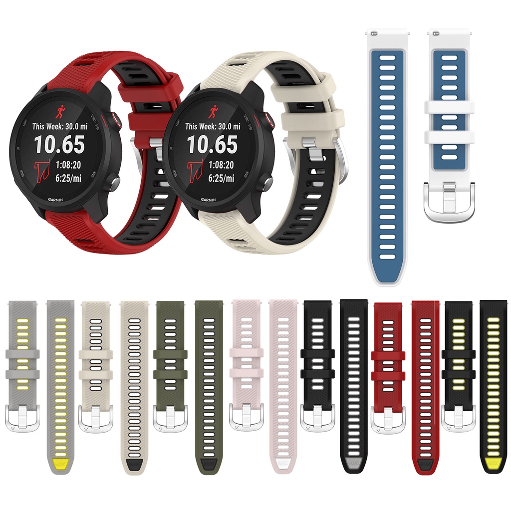 Silicone Strap For Garmin Forerunner 265 255 245 255S 265S 245M 645 ...