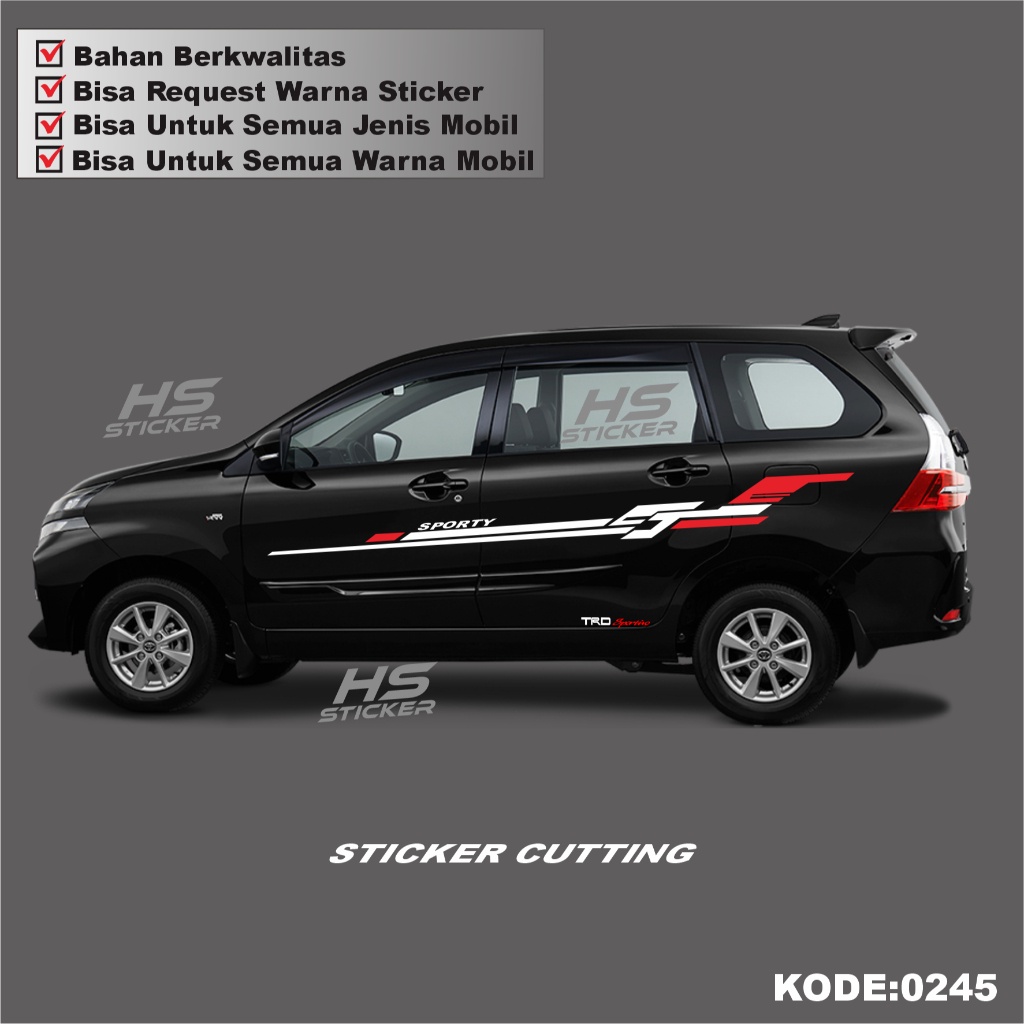 AVANZA VELOS car cutting sticker striping sticker for Innova Xenia ...