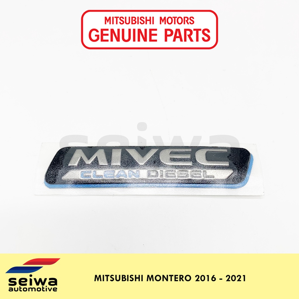 [2016 - 2021] Mitsubishi Montero MIVEC Emblem - Genuine Mitsubishi Auto Parts - GEN3 / GEN3.5 ...