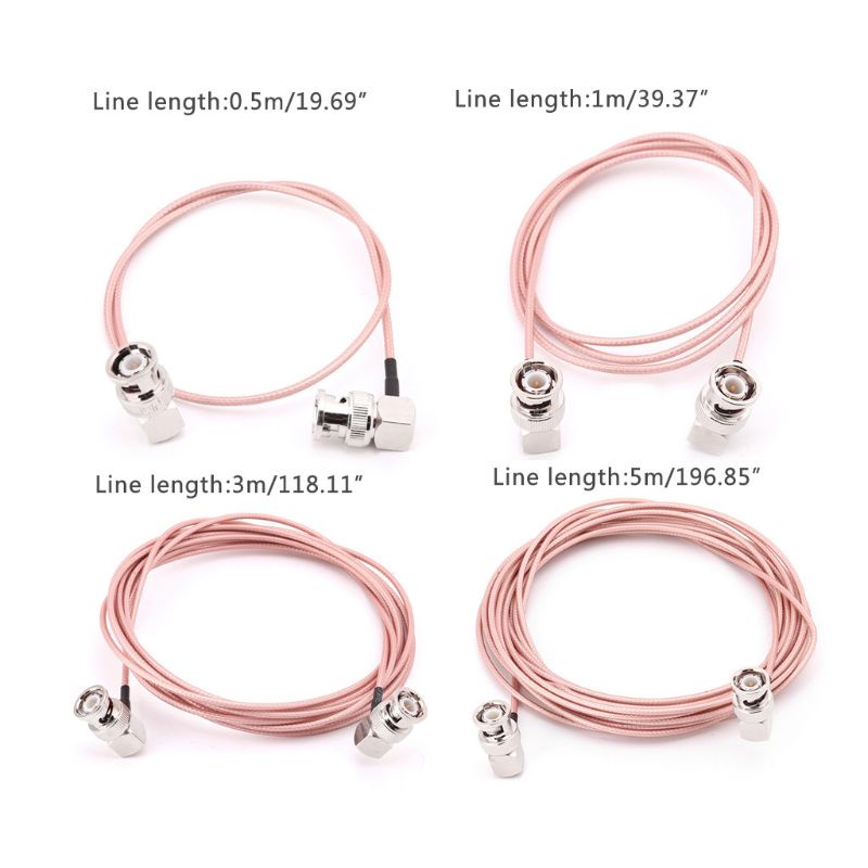PCF* BNC Male Elbow To BNC Male Elbow RG316 Pigtail Cable RF Coaxial ...
