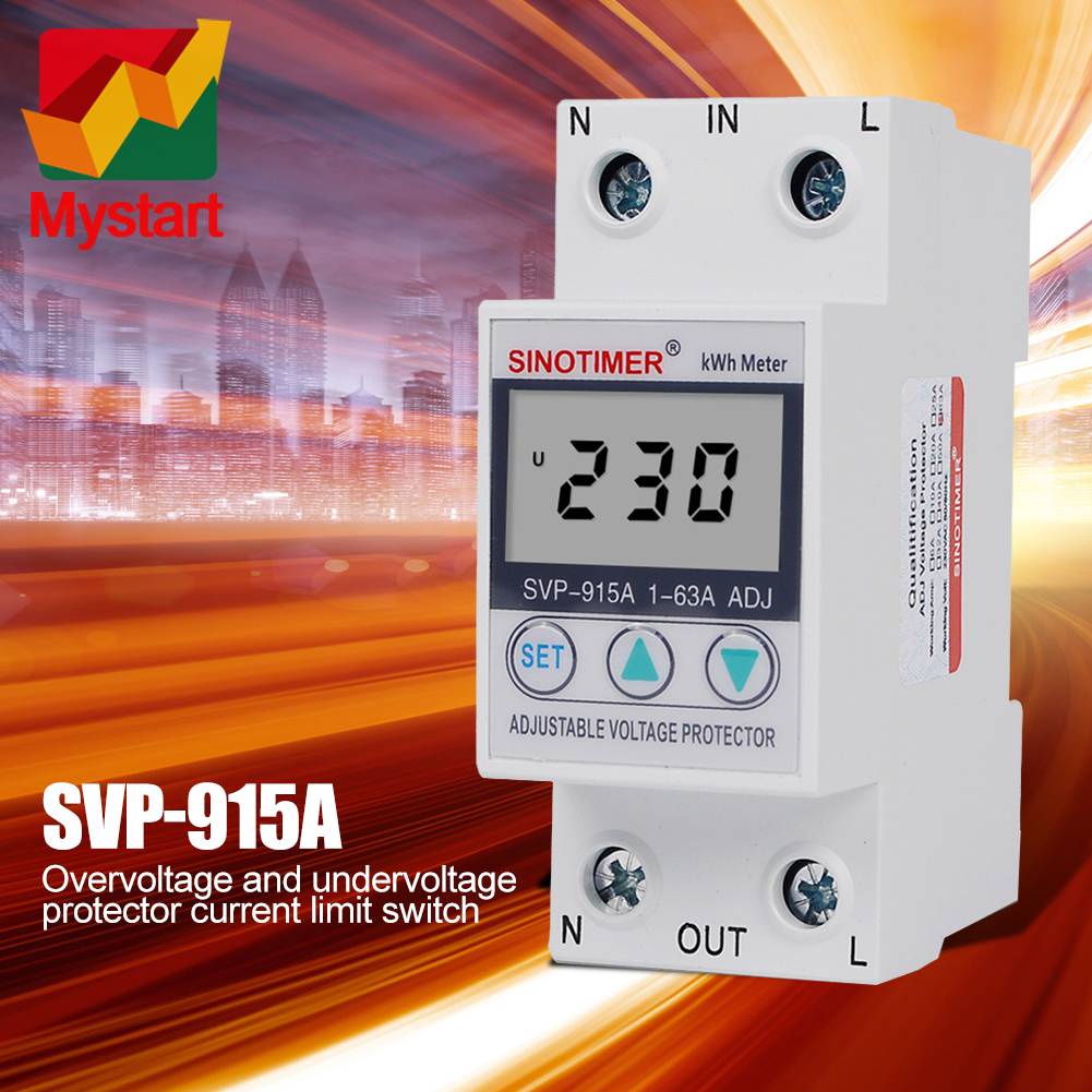 230VAC Voltage Output Stabilizer Digital Power Meter KWH Meter 63A/80A ...