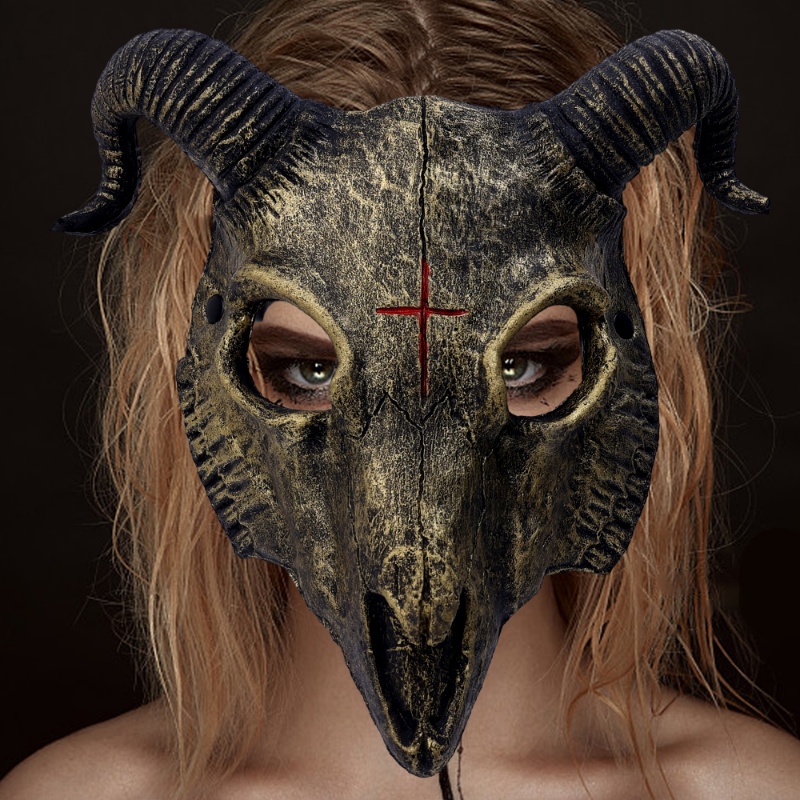 Lightweight PU Foam Masquerade / Skeleton Goat Horror Masks / Halloween ...