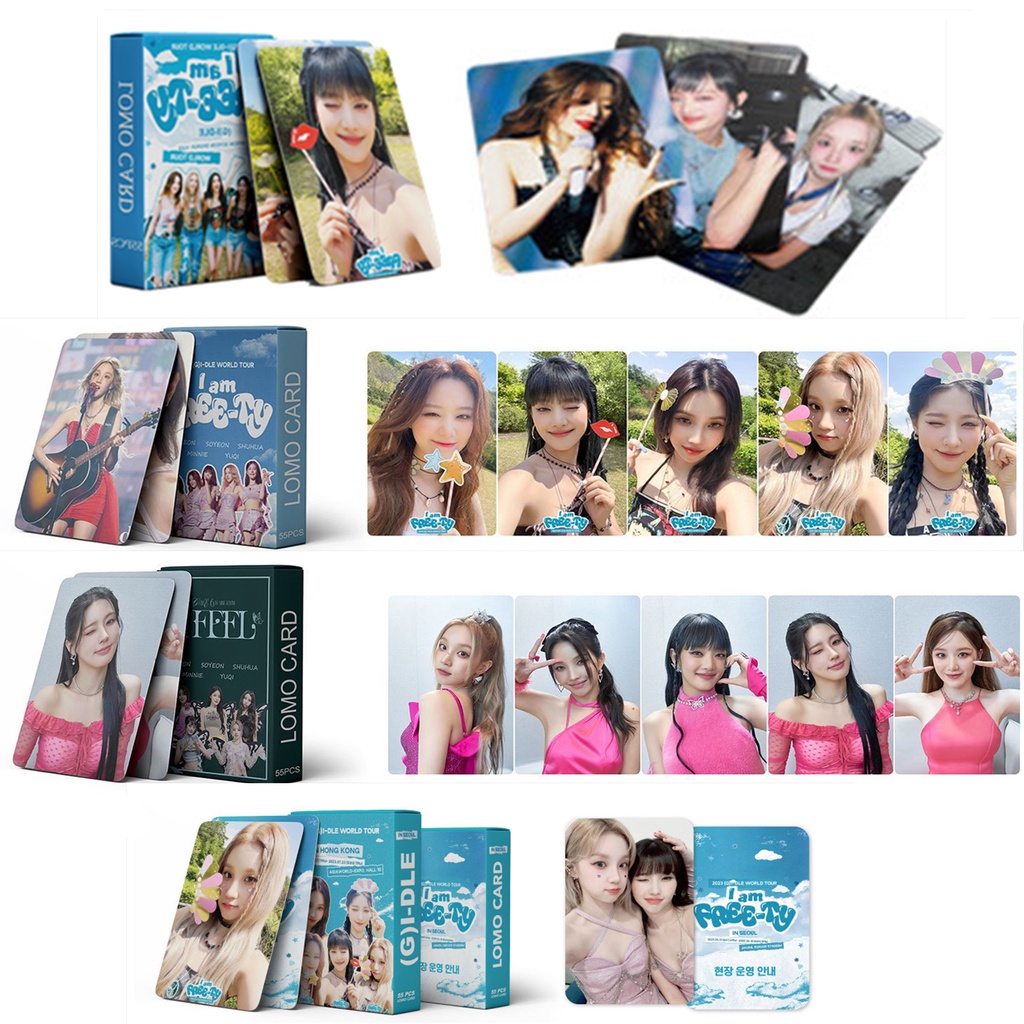 55pcs/box (G)I-DLE I am FREE-TY World Concert Photocards GIDLE Album I ...