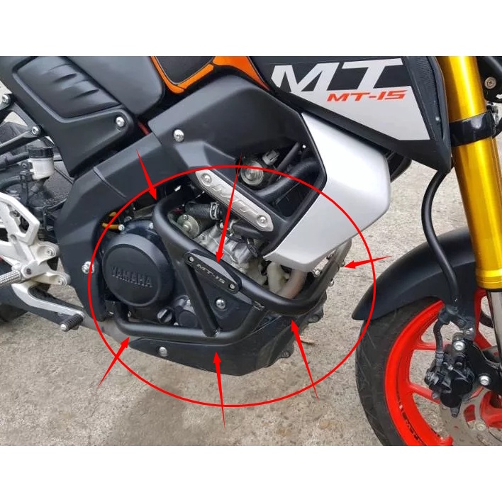 REYGEAKT For Yamaha Mt15 Mt 15 Crash Bars Frame slider Protector Guard ...