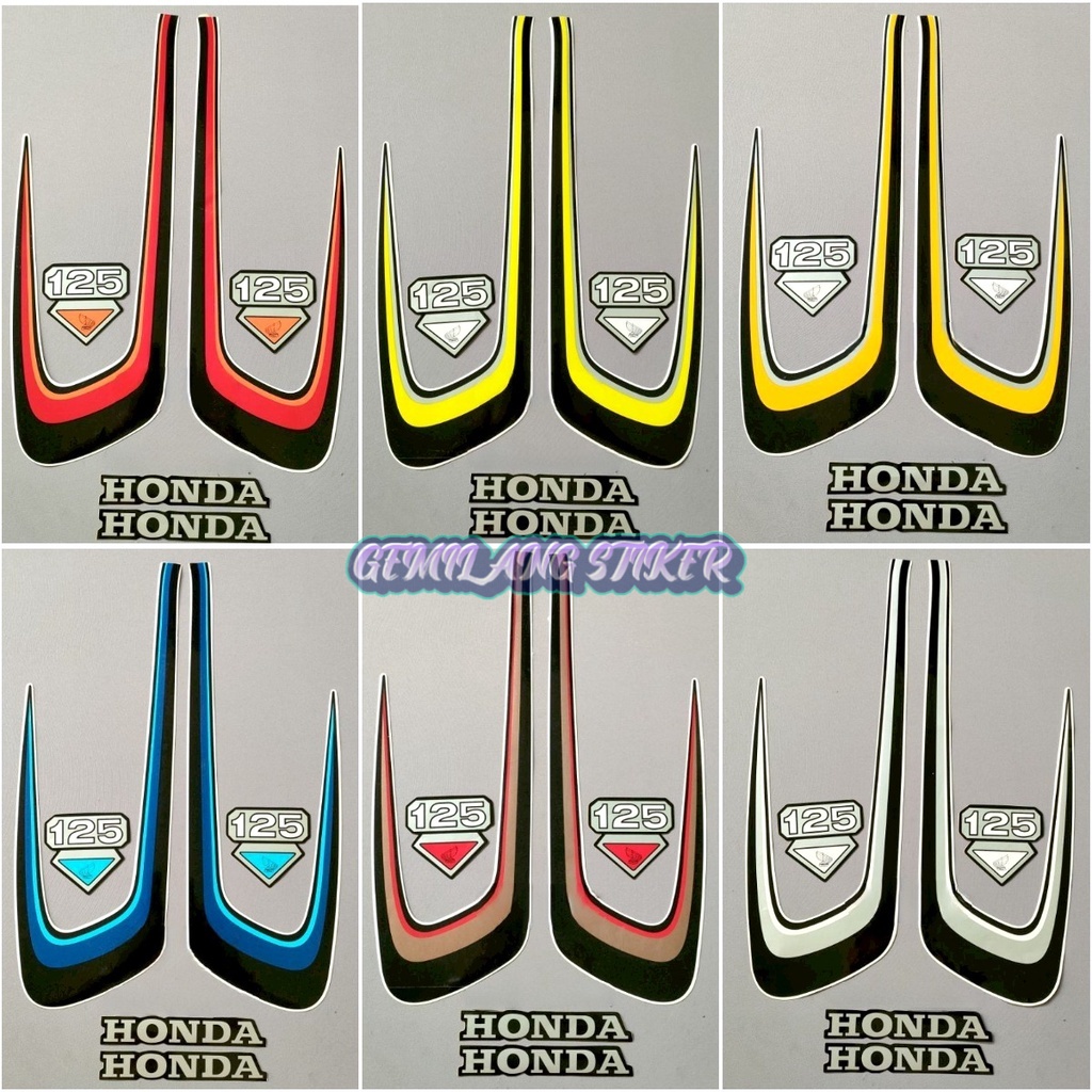 Striping Decal Polet Sticker honda cb100 CB125 CB 125 old school ...