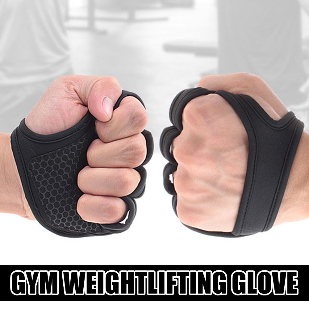 Gym Weightlifting Gloves Men's Women's Wrist Guards Anti Slip Half ...