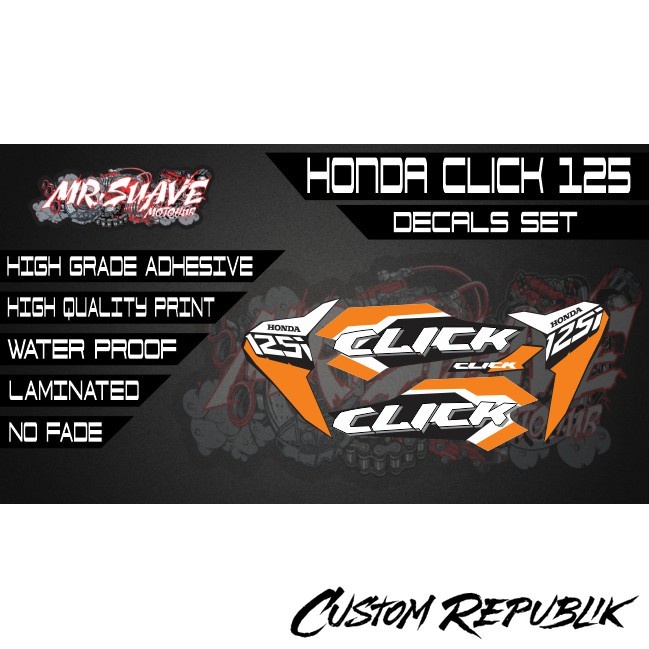 Honda Click 125 Stock Decals Set | Shopee Philippines