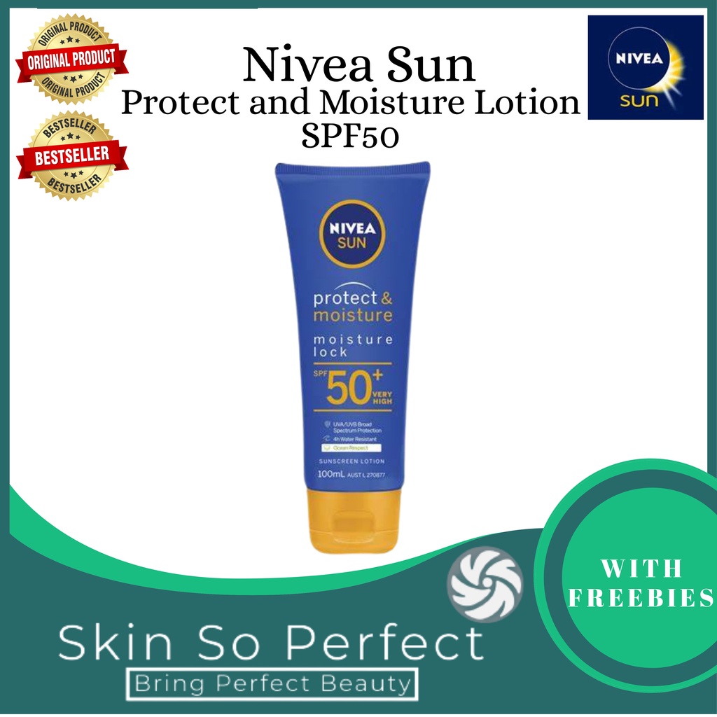 ESTHECARE Original Nivea Sun Protect and Moisture Lotion SPF 50 100ml | Shopee Philippines