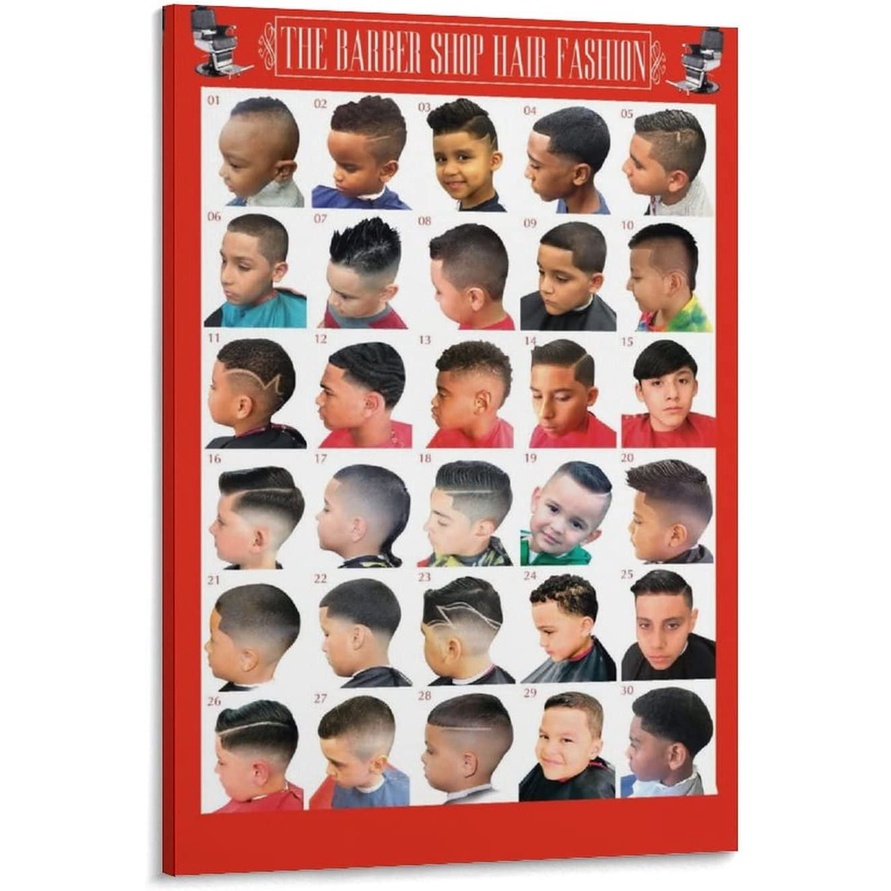 Barber Shop Poster Combination Suitable for Men Youth and Children ...