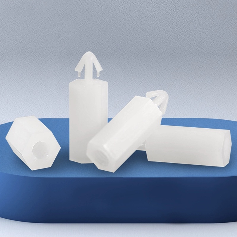 M3 M4 White PA66 Nylon PC Board Hex Hexagonal Isolation Column Plastic ...