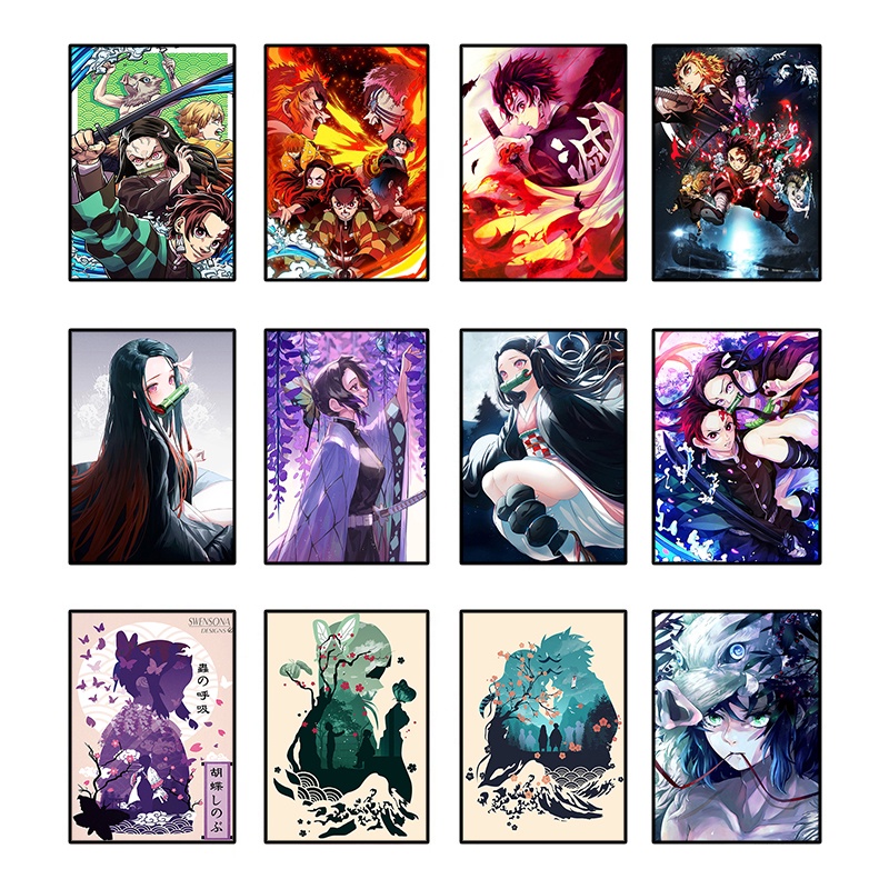 Hot Oil Painting By Numbers Japanese Anime Demon Slayer DIY Hand ...