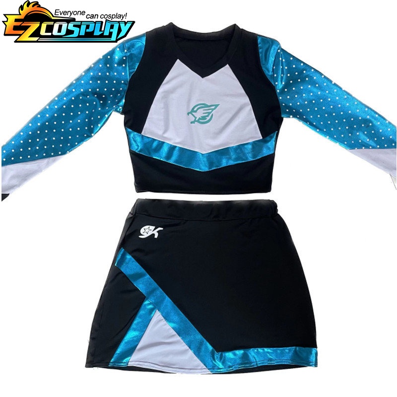 Euphoria Cheerleader Uniform Maddy Outfit Long Sleeve Crop Top with ...