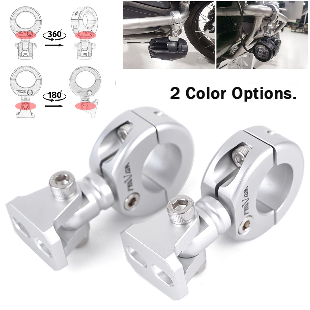 20-27mm OD Motorcycle Spot light bracket Tube Clamp Mount Kit LED ...