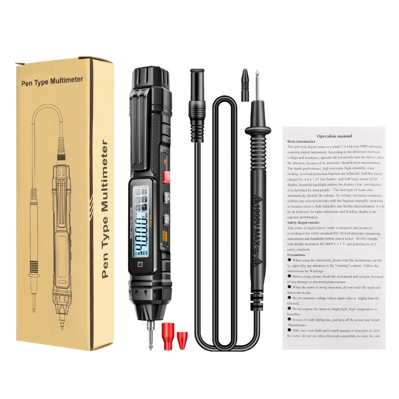 SHI Portable Pen Type Digital Multimeter Voltmeter Resistance ...