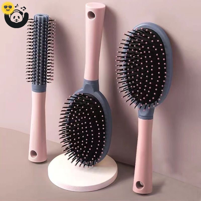 Solid Color Big Curved Comb Air Cushion Bag Fluffy Scalp Massage Comb ...