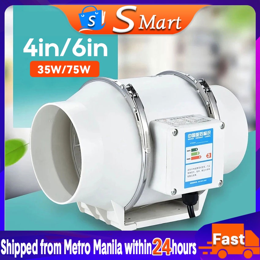 【In Stock】4/6inch High Suction Power Inline Duct Booster Fan Exhaust ...