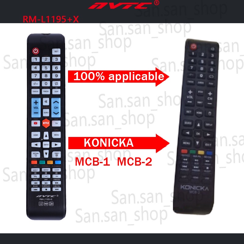 Universal remote control for konicka smart tv remote,mcb-2 mcb-1 ...