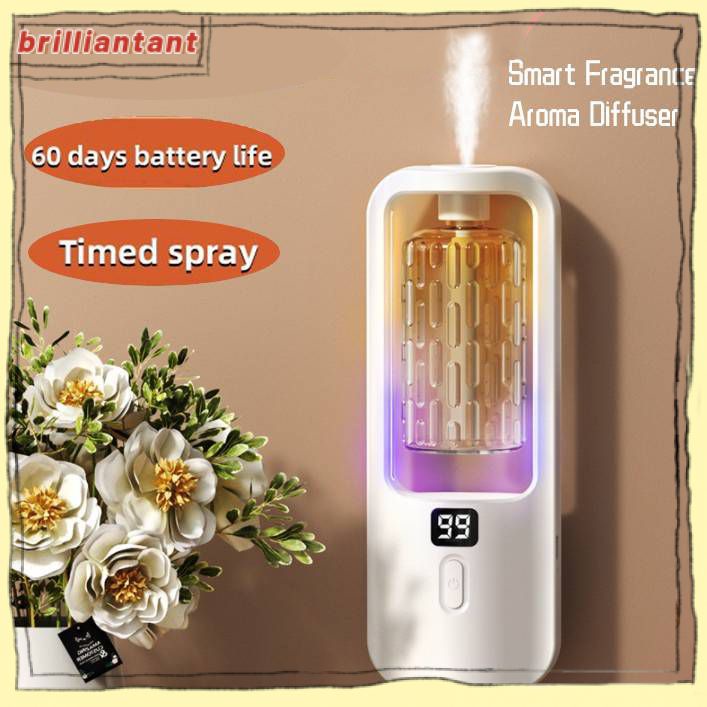 Automatic Aroma Diffuser Rechargeable Humidifiers Digital Display Air Freshener Fragrance ...
