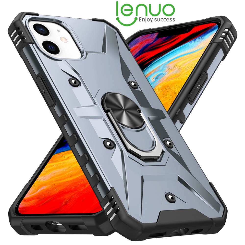 LENUO Magnetic Suction Car Phone Case With Bracket For Apple Iphone 12 ...