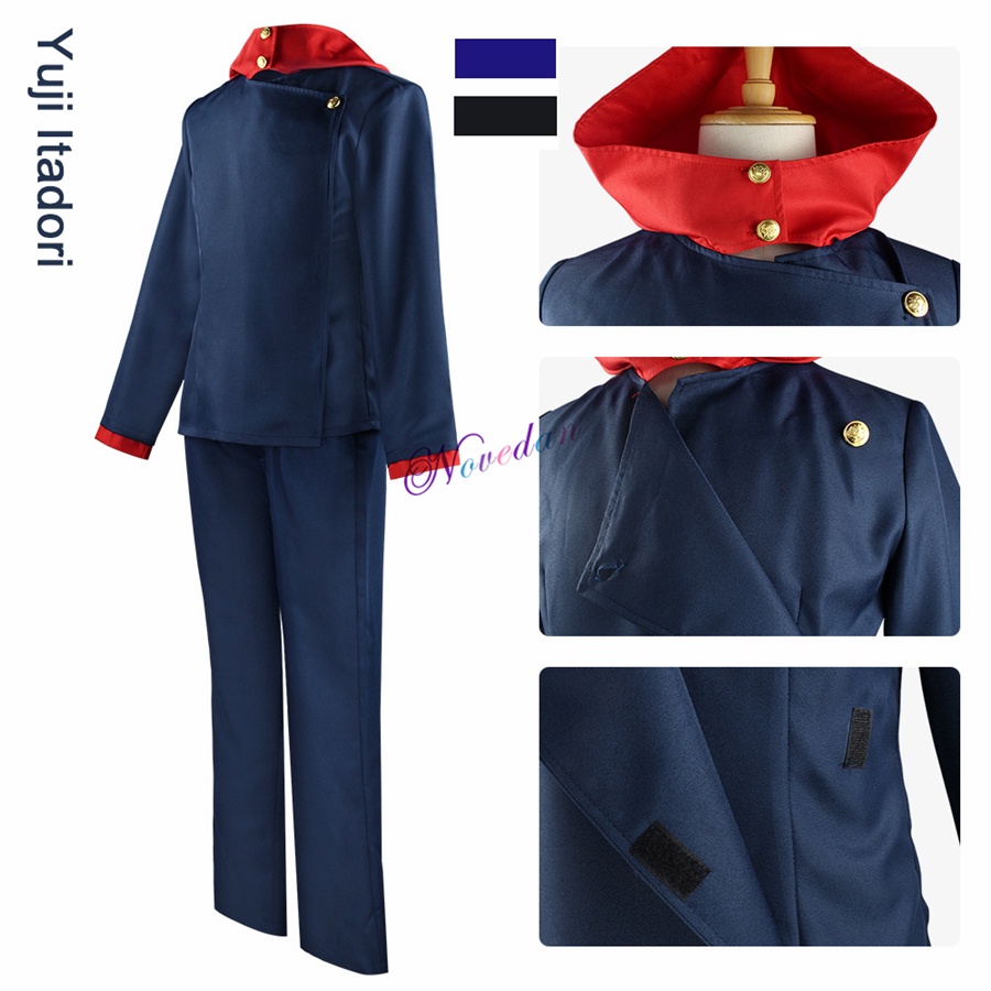Anime Jujutsu Kaisen Cosplay Costume Yuji Itadori Wig Jacket Top Pants ...