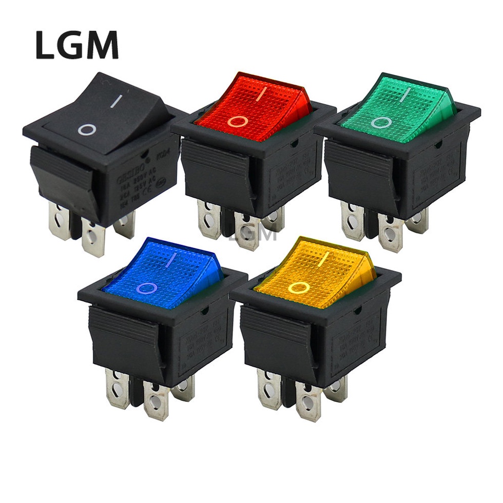 5Pcs KCD4 Rocker Switch 31*25mm 4Pin 6Pin ON-OFF ON-OFF-ON 16A/250V AC ...