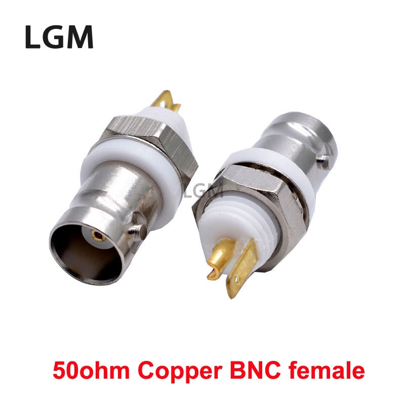 Bnc Ky Insulated Bnc Copper Socket Q9 Female Head Welding Panel Connector 50ohm Bnc 50ky Mount