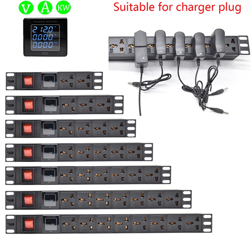 Horizontal dedicated PDU cabinet power distribution unit socket for charger, with 2-meter ...