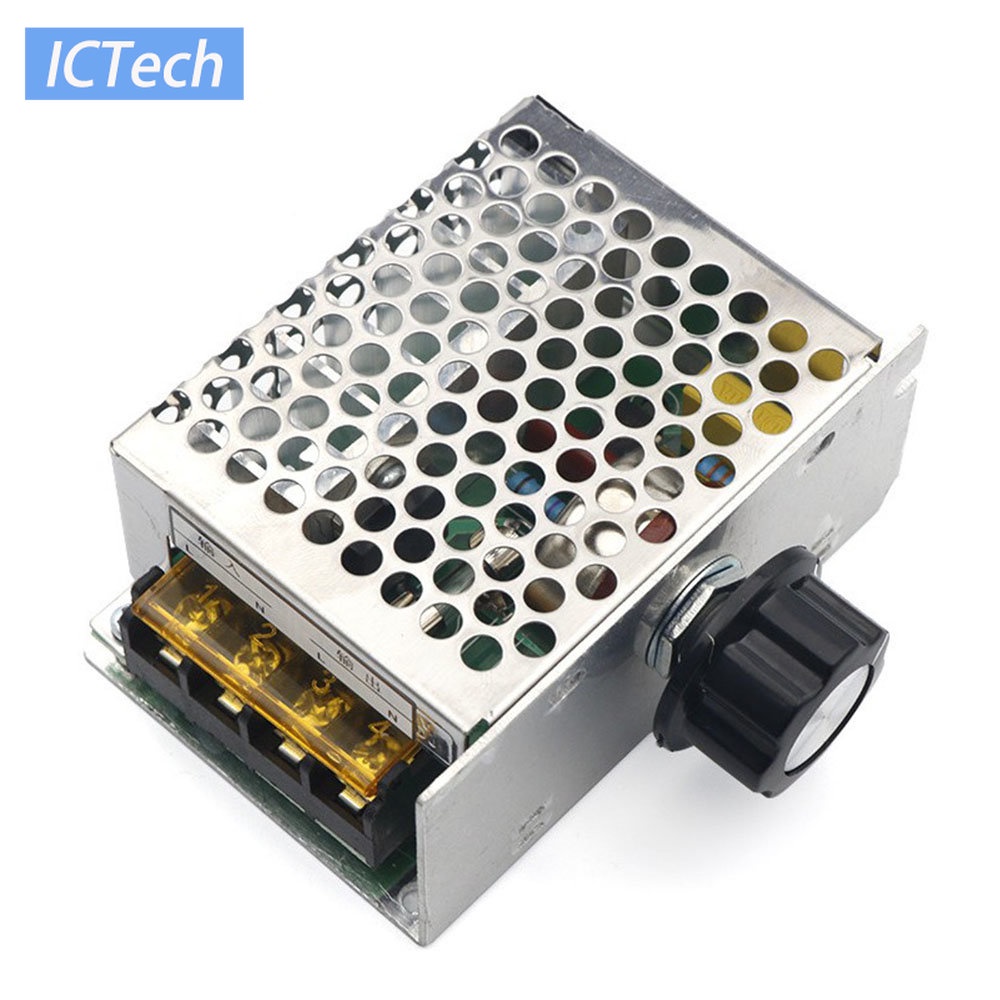 AC 220V 4000W High Power Thyristor SCR Adjustable Motor Speed Controller Dimming Dimmers Voltage ...