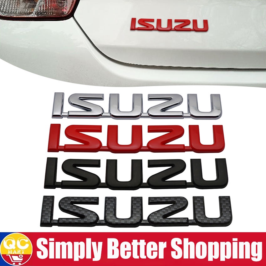 【ship in 24hours】 ISUZU letter logo car sticker Emblem for ISUZU Car ...