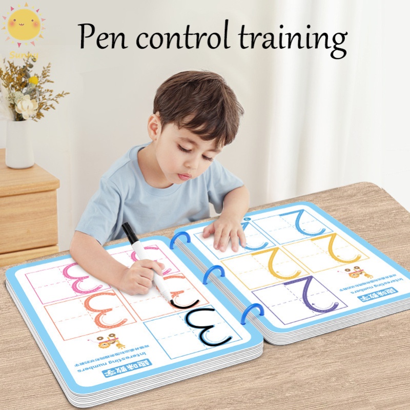 Childen Magical Tracing Workbook for Kids Erasable Pen Logical Thinking ...