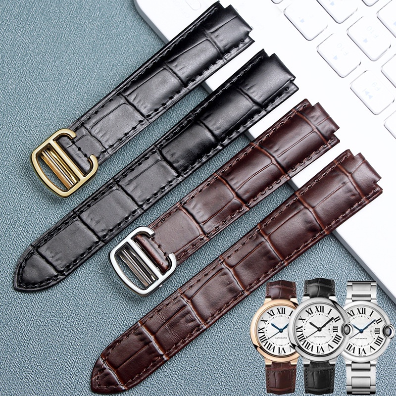 Applicable Cartier blue balloon strap genuine leather Santos 18mm 20mm ...