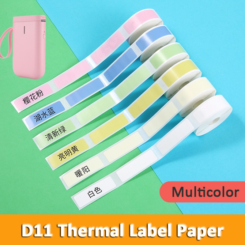 Niimbot D11 D110 D101 Label Paper Sticker self-adhesive Waterproof White Yellow Blue Red Green ...