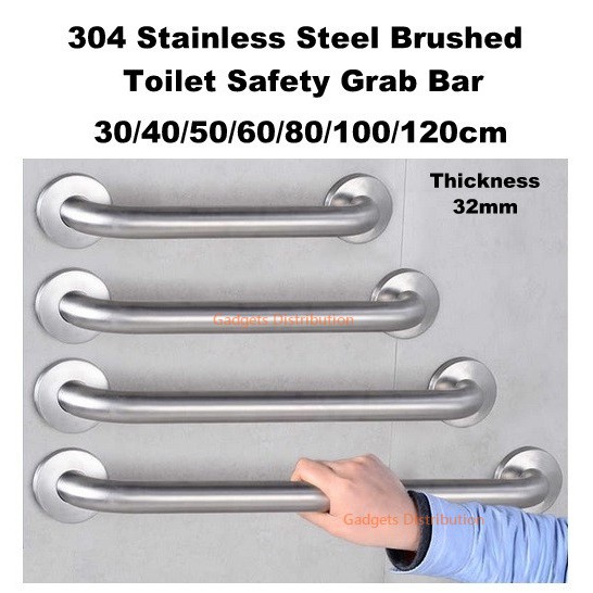 32mm 100cm 304 Stainless Steel Bathroom Toilet Safety Brushed Matte ...