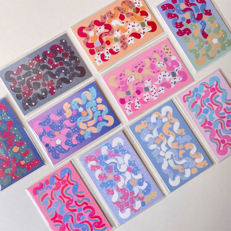 Ashleymo Galicici Stickers Shiny Ribbon Stickers Diy Diary Decoration ...