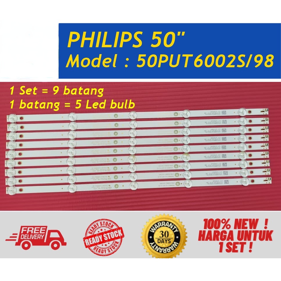 50PUT6002 / 50PUT6002S/98 Philips 50" LED TV backlight (100% New ...