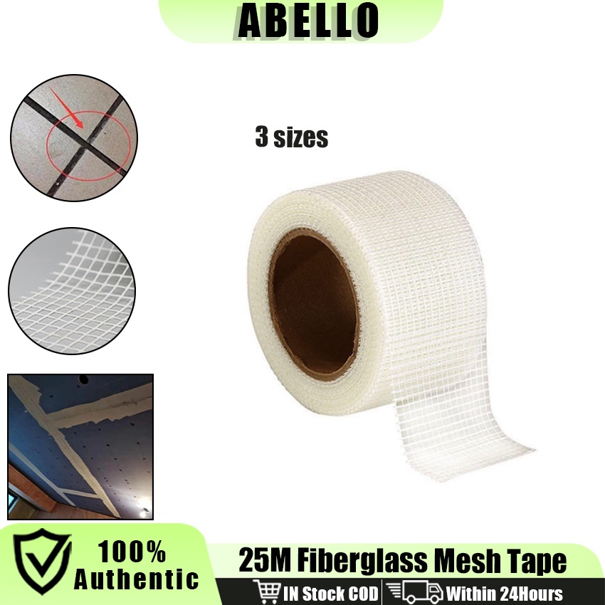 25Merters Fiberglass Mesh Tape Pot Hole Cover Mesh Tape 5 CM10CM 20CM ...