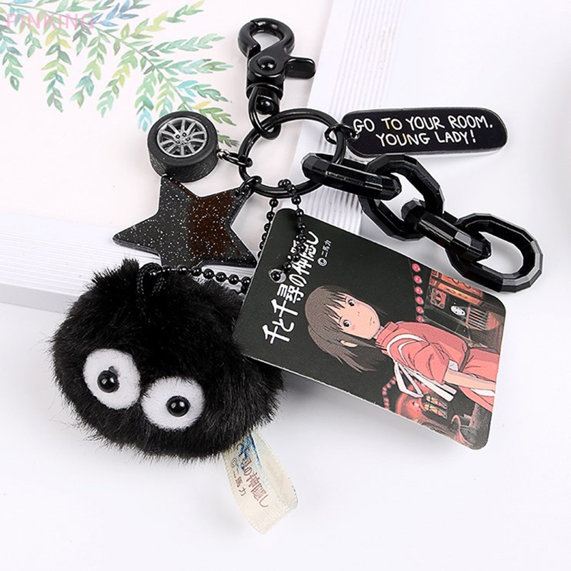 PINKING Black Coal Elf Keychain Spirited Away Hayao Miyazaki My ...