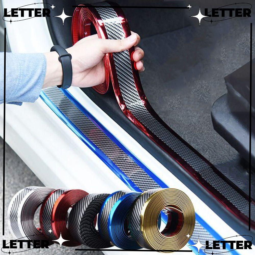 LETTER 1 Meter Car Stickers Car Threshold Protection Rubber Strip ...