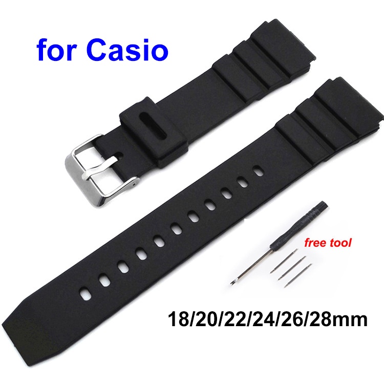 Silicone Watch Strap for Casio G-shock Band 18mm 20mm 22mm 24mm 26mm ...