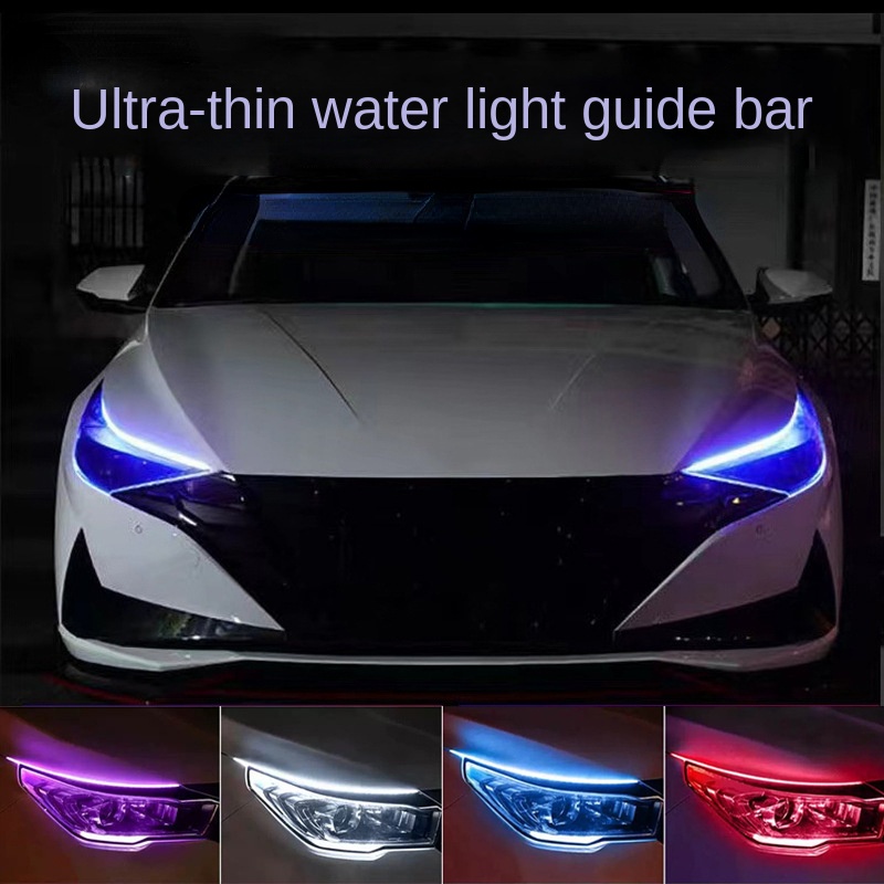 Double Color Turn Signal Flowing External Light Guide Strip Car Led ...