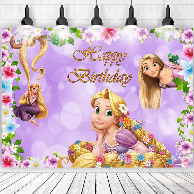 Rapunzel Princess Birthday Backdrop For Photography Baby Shower Kids ...